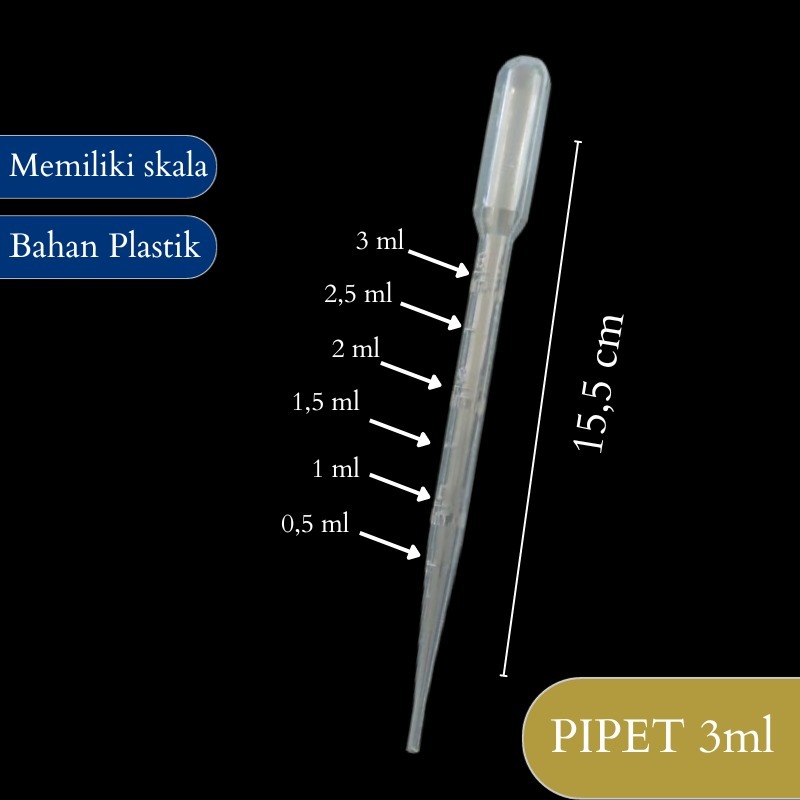 Jual 100PC Pipet Tetes Plastik 0,5ml 1ml 2ml 3ml 5ml Pipet Laboratorium ...