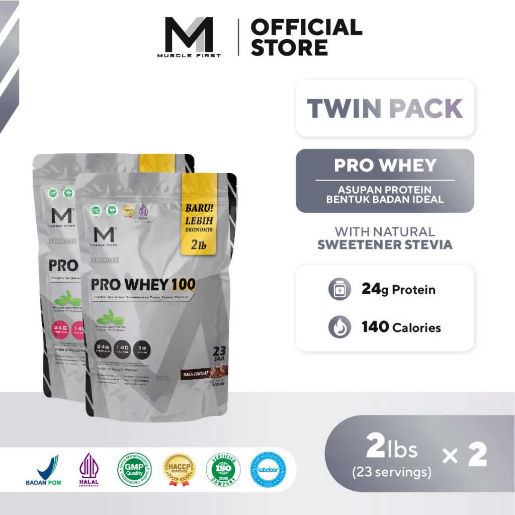 Jual [BUNDLE] MUSCLE FIRST Pro Whey 100 2lbs x2 - Whey Protein | Shopee ...