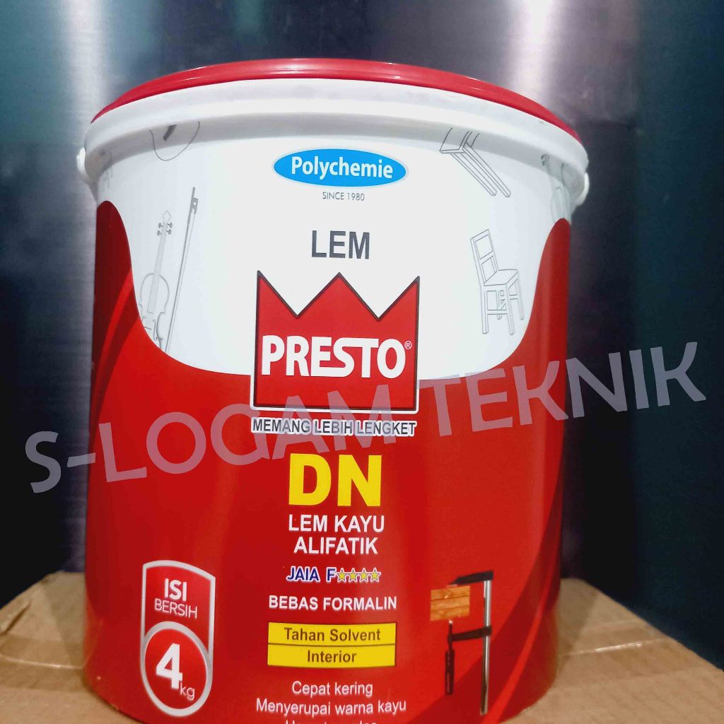 Jual Lem Presto DN 600gr 4kg Botol Galon Putih Alifatik Kayu Mebel ...
