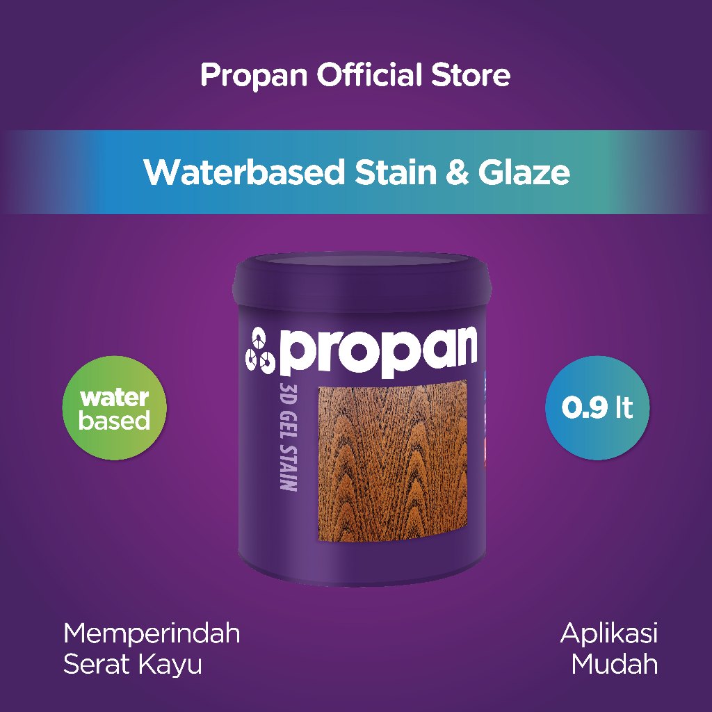 Jual PROPAN 3D Gel Stain Waterbased Glaze & Stain 0.9 L | Shopee Indonesia