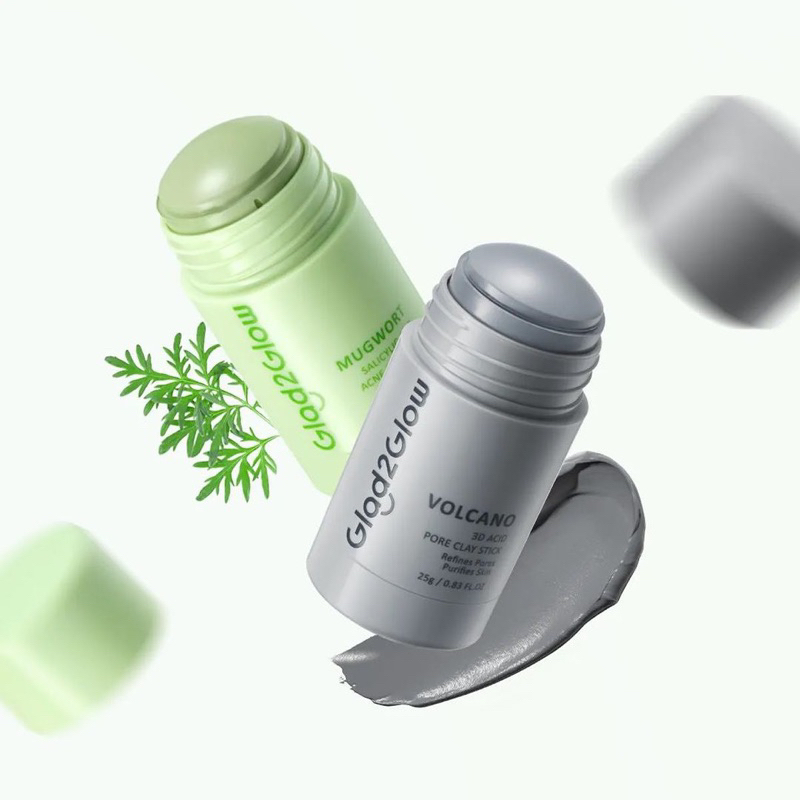 Jual Glad2Glow Clay Stick | Mugwort Salicylic Acid Acne Clay Stick ...