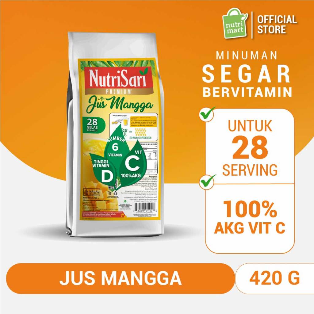 Jual NutriSari Premium Jus Mangga 420g - Minuman Juice Kental Rasa Mangga Asli Vitamin C ...