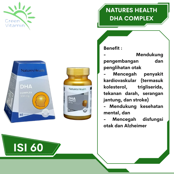 Jual Nature's Health DHA Complex 60 kap Vitamin Suplemen Otak ...