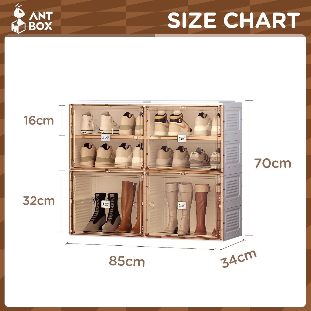 Jual ANTBOX Rak Sepatu Tertutup Ready Stock 8- 40 Box Sepatu Lemari ...