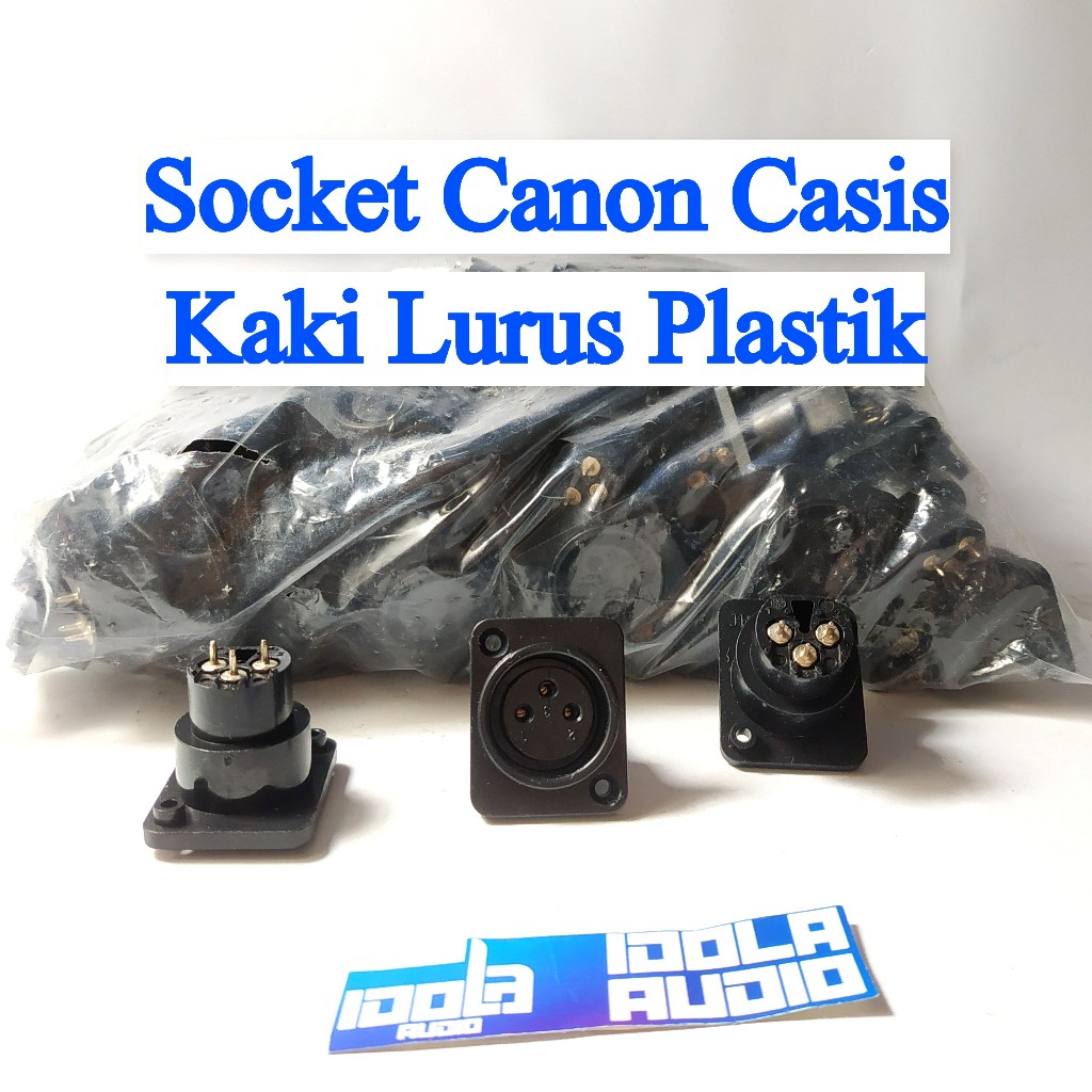 Jual Socket Canon Casis Kaki Lurus Plastik XLR Female | Socket Canon ...