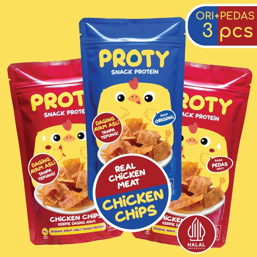 Jual PROTY Rasa Mix Original 1 Bungkus + Rasa Pedas 2 Bungkus Snack ...