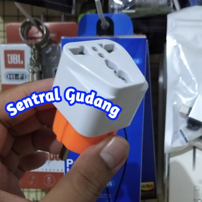 Jual Colokan Kaki 3 ke Kaki 2 Colokan Over Steker Serbaguna Adaptor ...