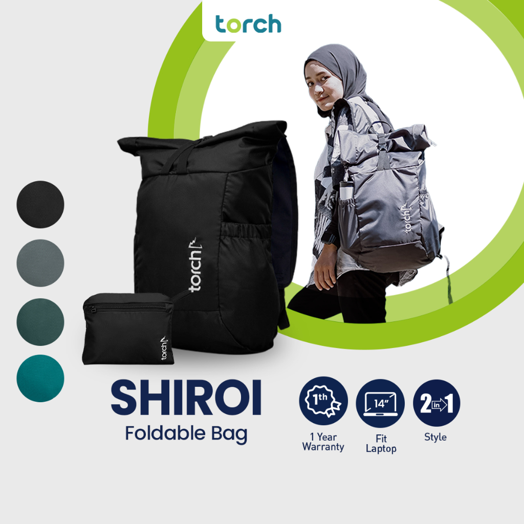 Jual TORCH Shiroi Tas Ransel Lipat Punggung Sekolah Pria Wanita Tahan ...
