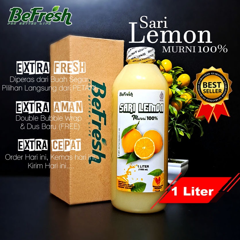 Jual BeFresh - Sari Lemon Murni 1 Liter - Lemon Diet dan detox - Asli ...