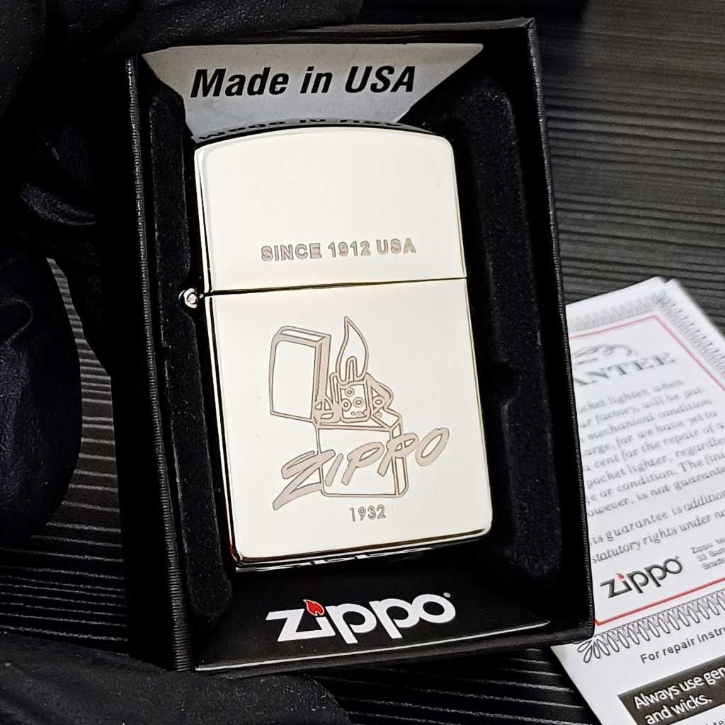 Jual korek api classic chrome warna silver motif grapir satu suara ...