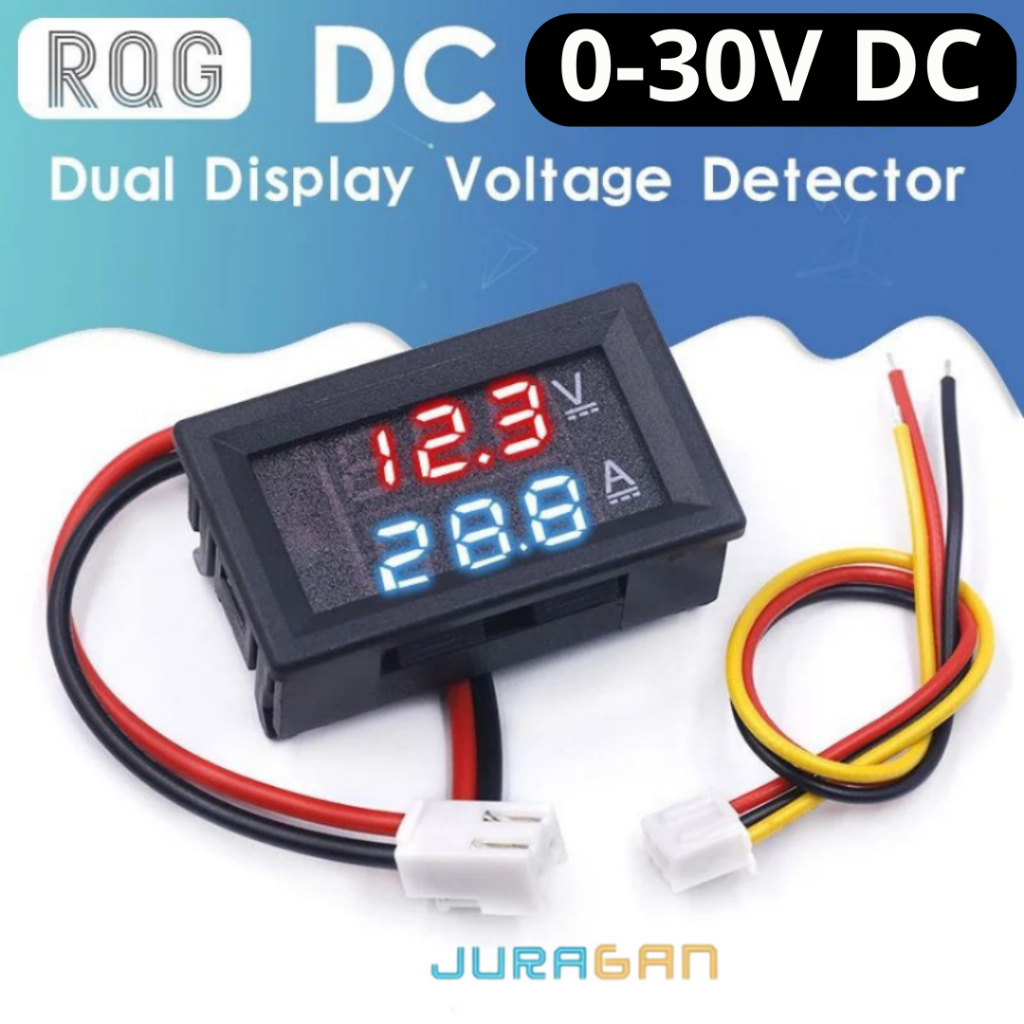 Jual DISPLAY COMBO DUAL VOLT METER AMPERE METER DIGITAL DC 0-30V/10A RED AND BLUE LED DISPLAY ...