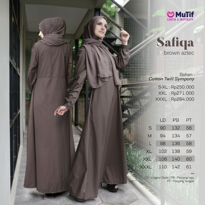 Jual Gamis Safiqa New - Mutif Safiqa New || Baju Mutif Premium | Shopee ...