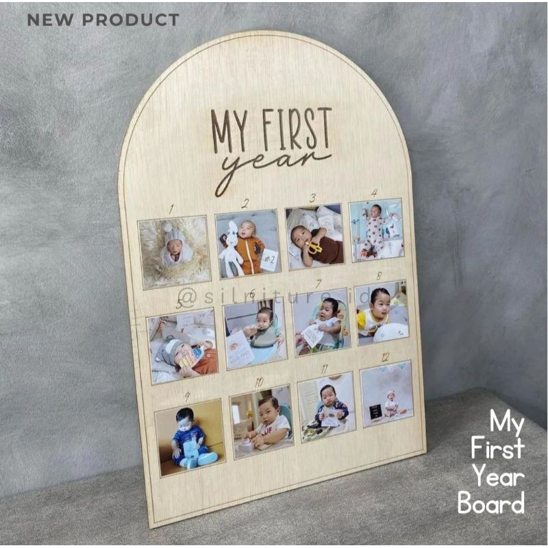 Jual My First Year Board | Papan Bayi Estetik Untuk Foto Milestone ...