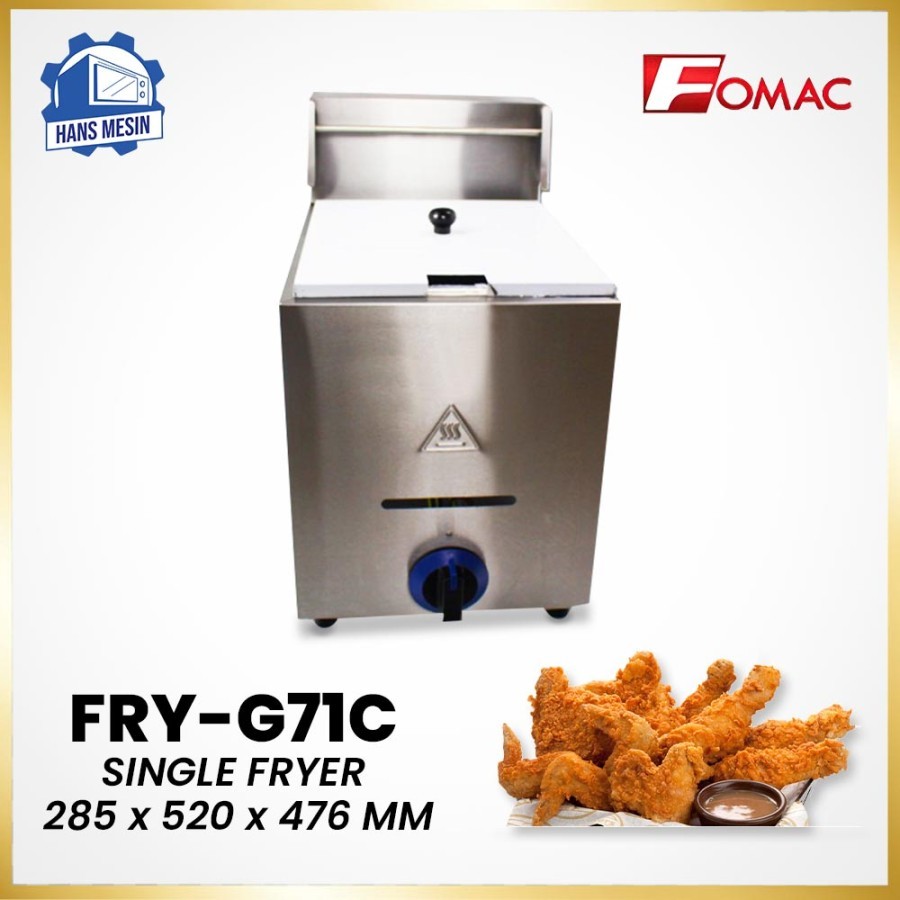 Jual Mesin Penggoreng Makanan Gas Deep Fryer FOMAC FRY-G71C | Shopee ...