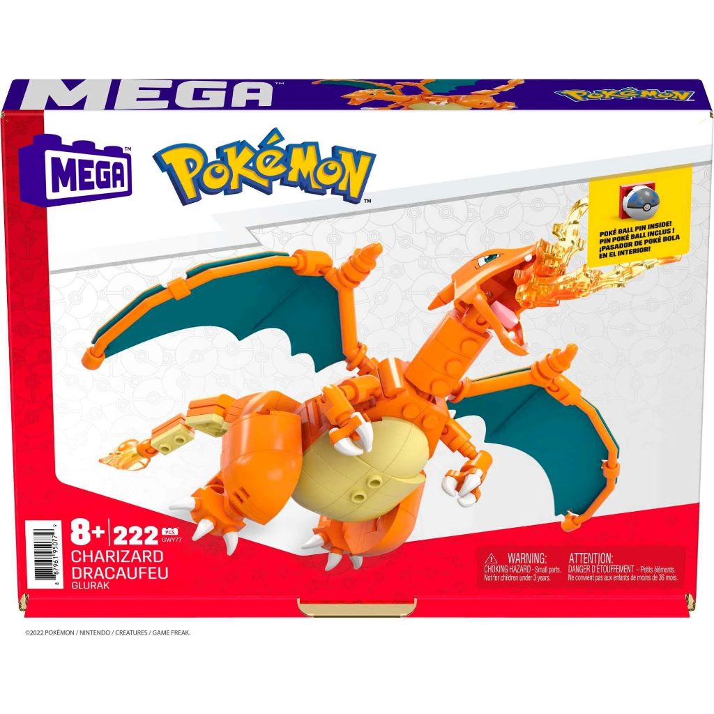 Jual Mattel MEGA Construx Pokemon Building Toy Kit Charizard (222 ...