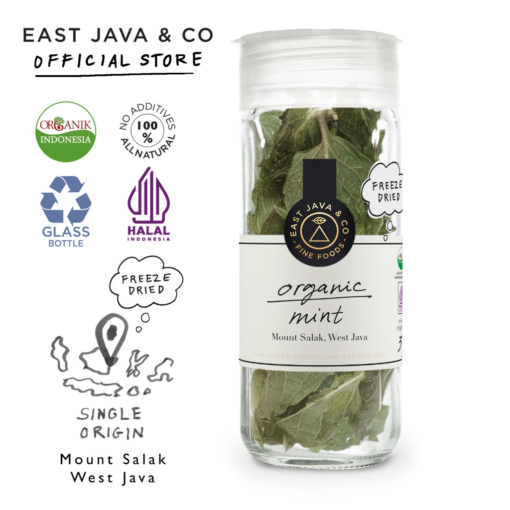 Jual East Java & Co Organic Freeze Dried Mint - 3g (Daun Mint Organik ...