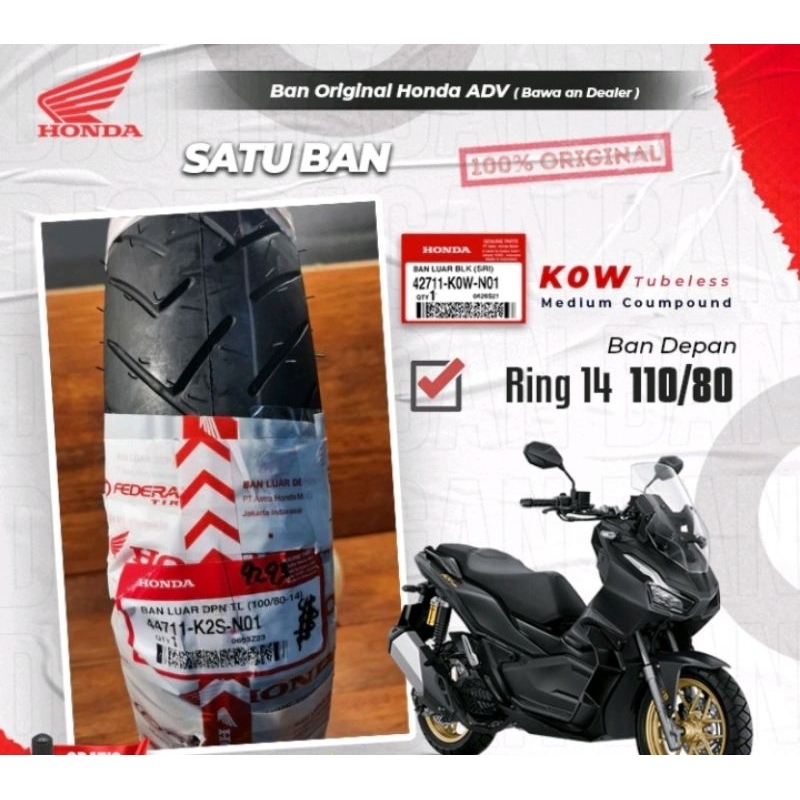 Jual Ban Tubeless AHM ADV PCX 110/80 Ring 14 Ban Depan ADV Garansi ...