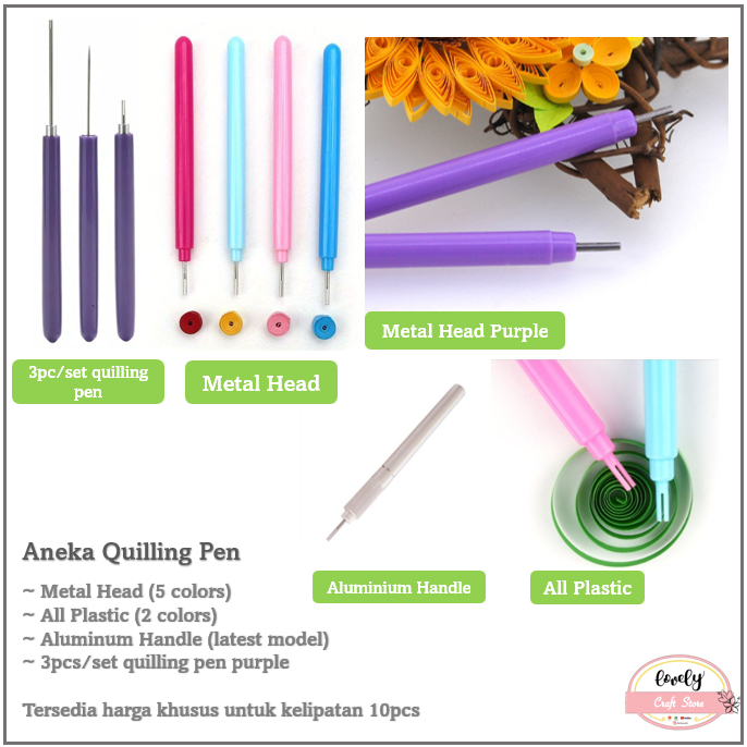Jual LovelyCraftStore | 1pc 3pcs/set Quilling Pen, Quilling Slotted Pen ...