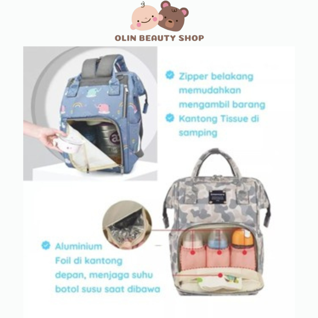Jual Tas Perlengkapan Bayi Tas Bayi Multifungsi Water proof | Shopee ...