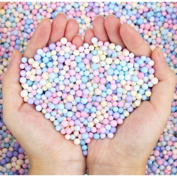 Jual Butiran Gabus 875ML 15gram Warna Warni Butir Sterofoam Hiasan ...