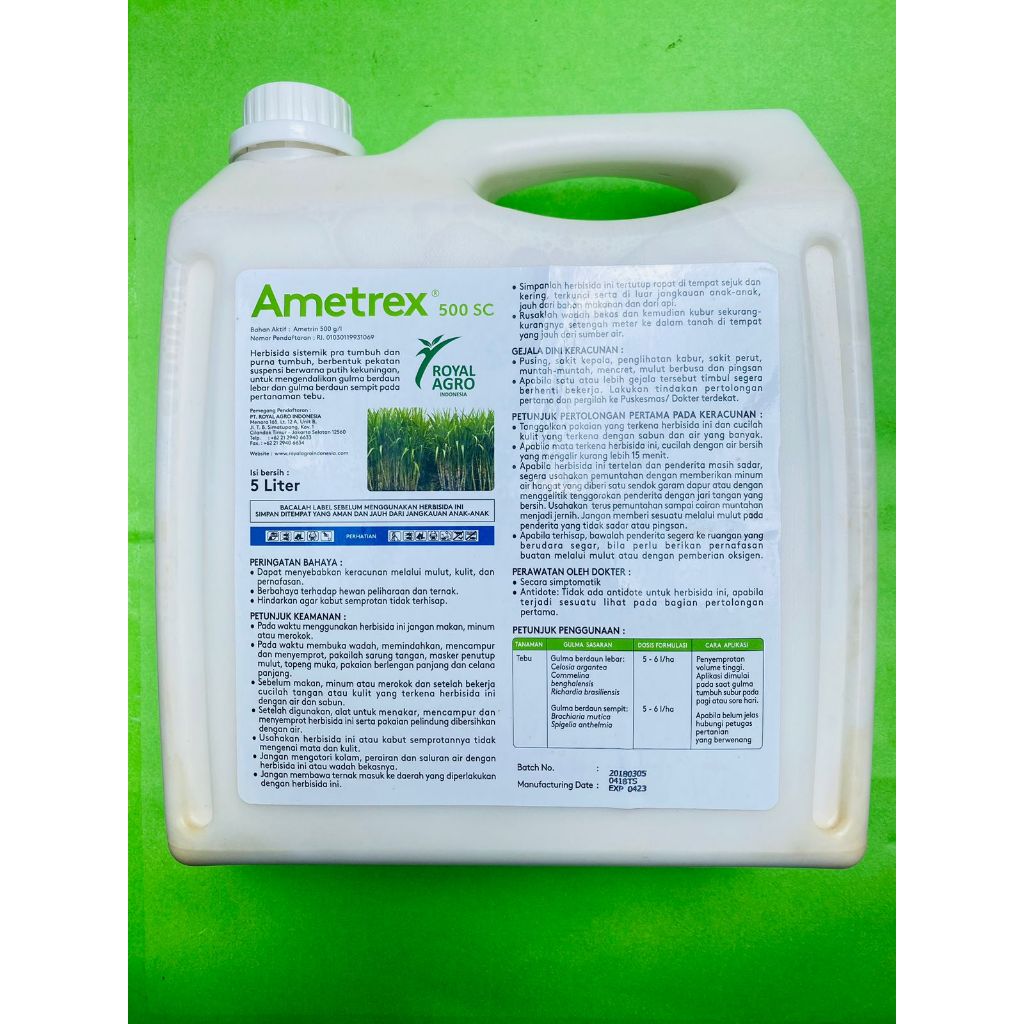 Jual Herbisida Sistemik AMETREX 500SC 5liter Royal Agro Indonesia ...