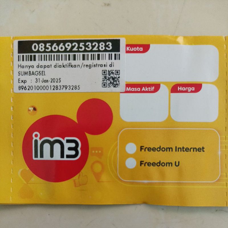 Jual Kartu perdana Indosat im3 0k SEGEl Cover sumbagsel | Shopee Indonesia