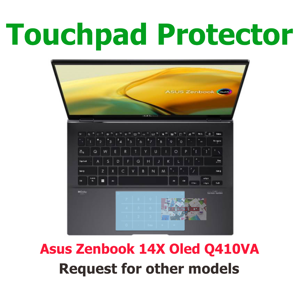 Jual Touchpad Trackpad Protector Asus Zenbook 14X Oled Q410VA | Shopee ...