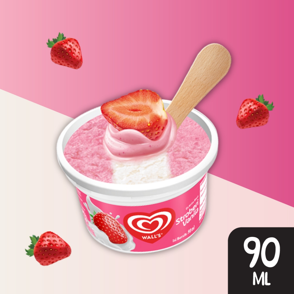 Jual Populaire Strawberry - Es Krim / Ice Cream Wall's | Shopee Indonesia