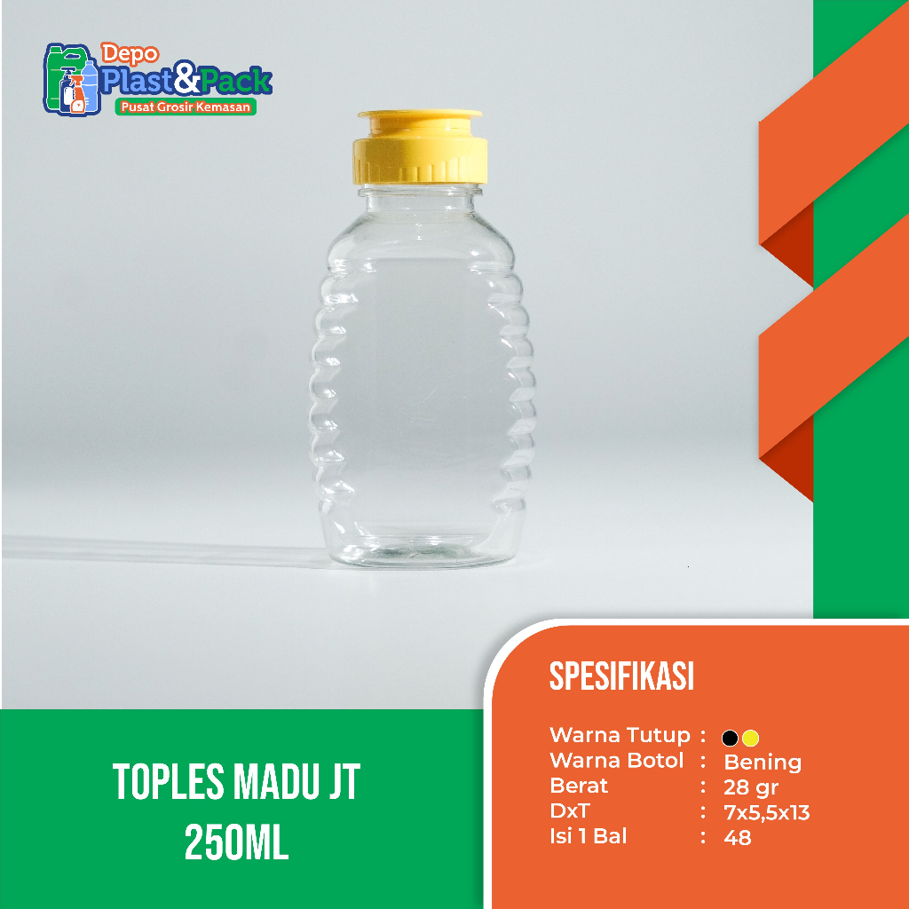 Jual Botol Plastik - Botol Madu TJ 250ml | Shopee Indonesia