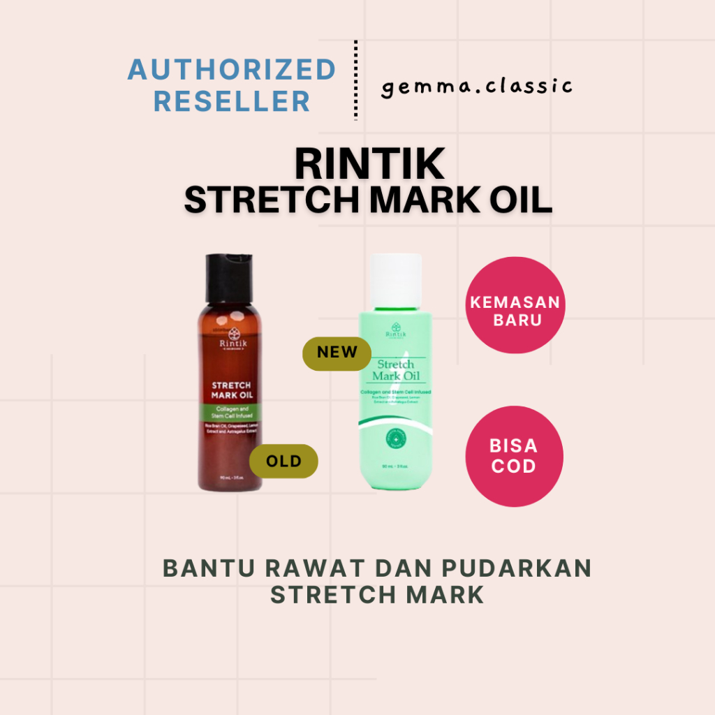 Jual (KEMASAN BARU) RINTIK Stretchmark Oil Pemudar Stretch Mark Selulit ...