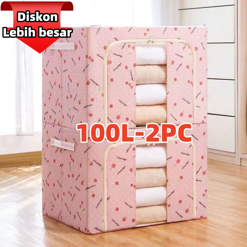 Jual 66L-100L-150L Kotak penyimpanan oxford storage box Pakaian ...