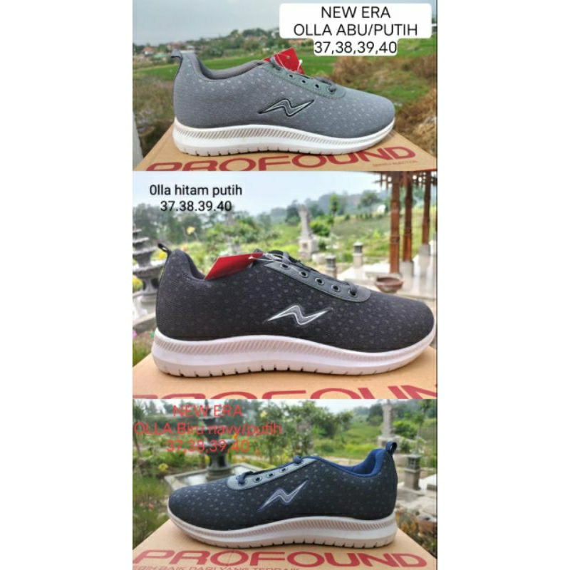 Jual BELI 4 GRATIS 1 sepatu new era olla hitam/putih, olla abu/putih ...