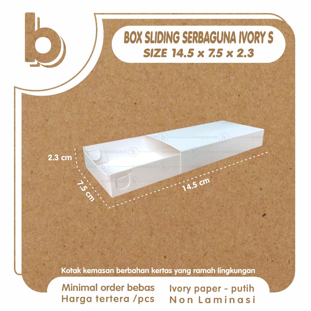 Jual Sliding Box Serbaguna S Ivory Natural 14.5x7.5x2.3 I SBSSIN00454 ...