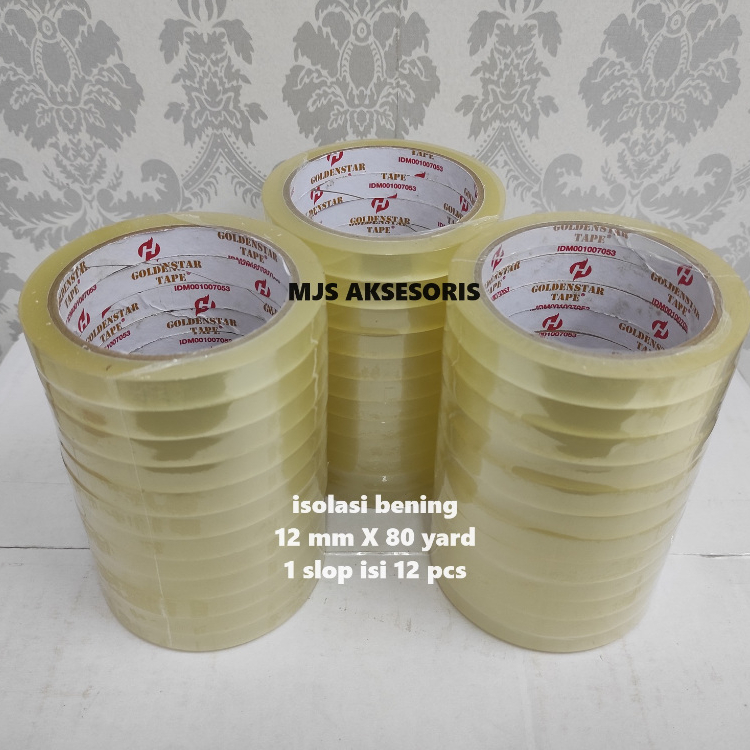 Jual LAKBAN OPP SOLASIBAN BENING (KUNING) 12 MM X 80 yard GOLDEN STAR ...