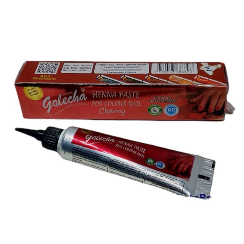 Jual GOLECHA HENNA NAIL KUKU TUBE KUTEK PACAR MUSLIMAH TAHAN LAMA HALAL ...