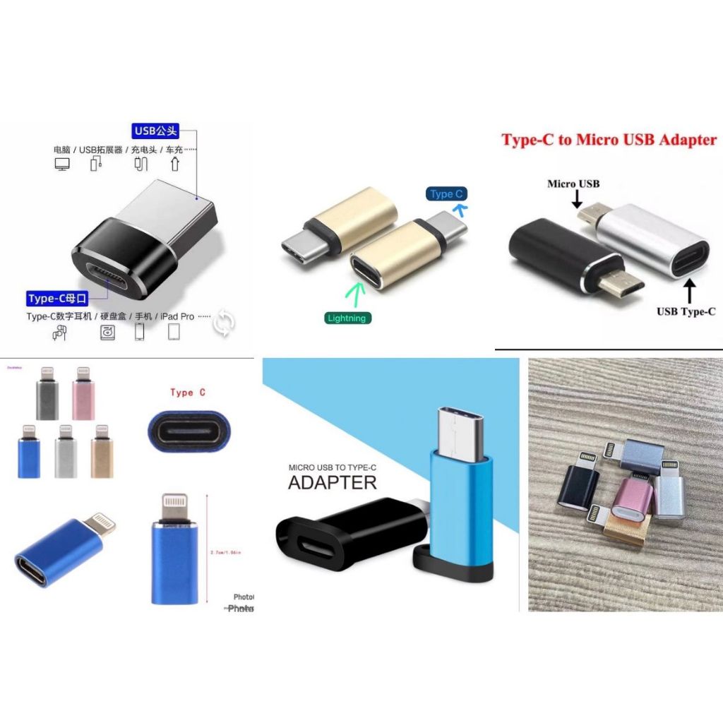 Jual SAMBUNGAN KONEKTOR / CONVERTER USB CHARGER ADAPTER ALL TIPE HP ...