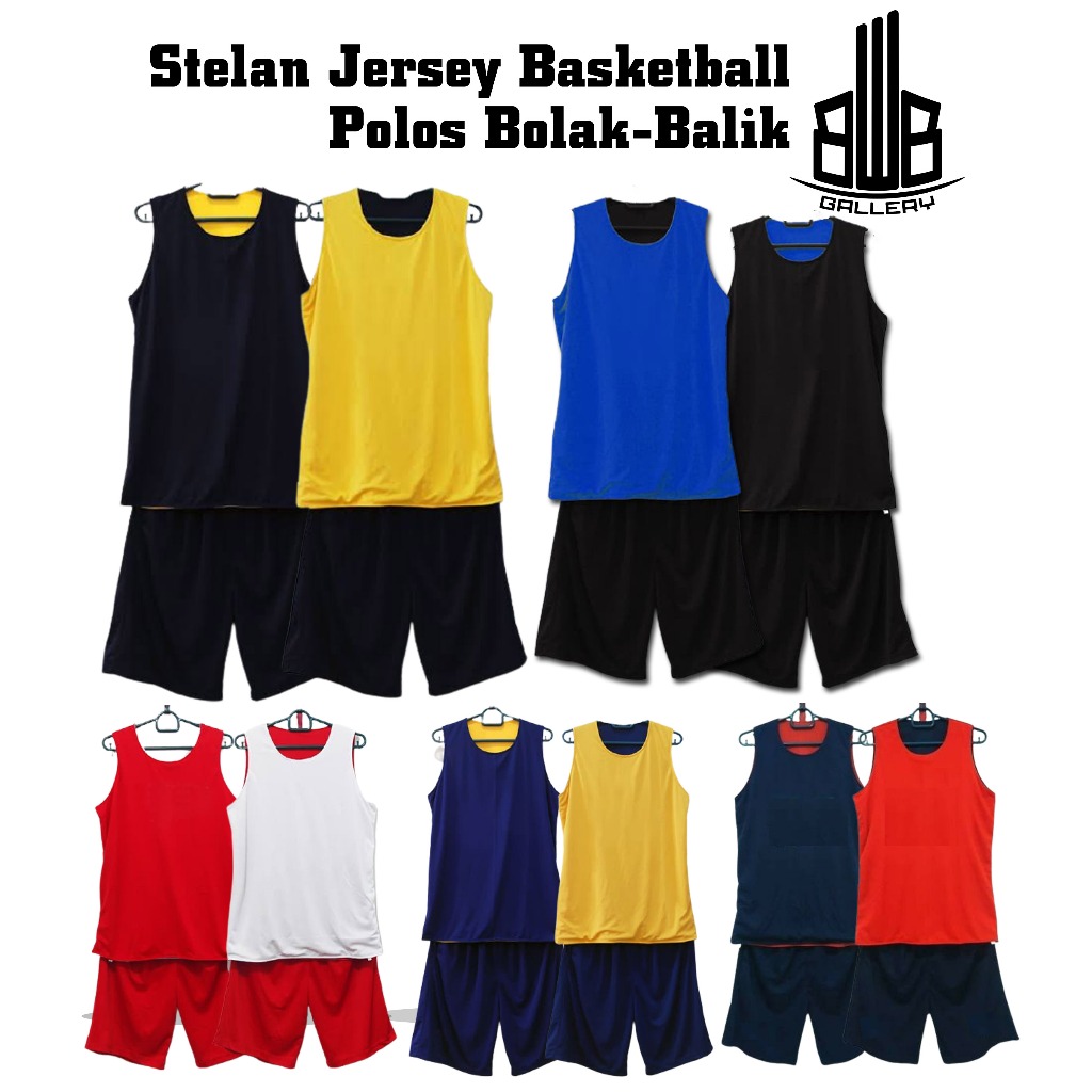 Jual STELAN JERSEY BASKET / BAJU BASKET / KAOS BASKET POLOS BOLAK-BALIK ...