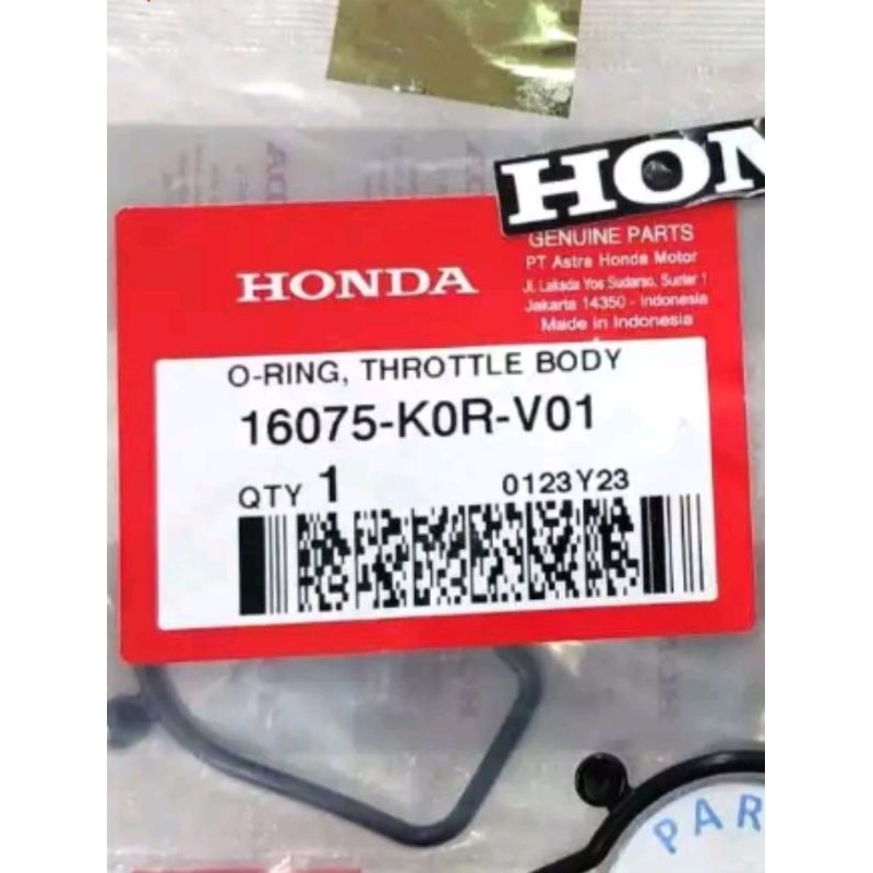 Jual 16075-K0R-V01 HGP AHM 100% ORIGINAL KARET THROTTLE BODY ORING ...