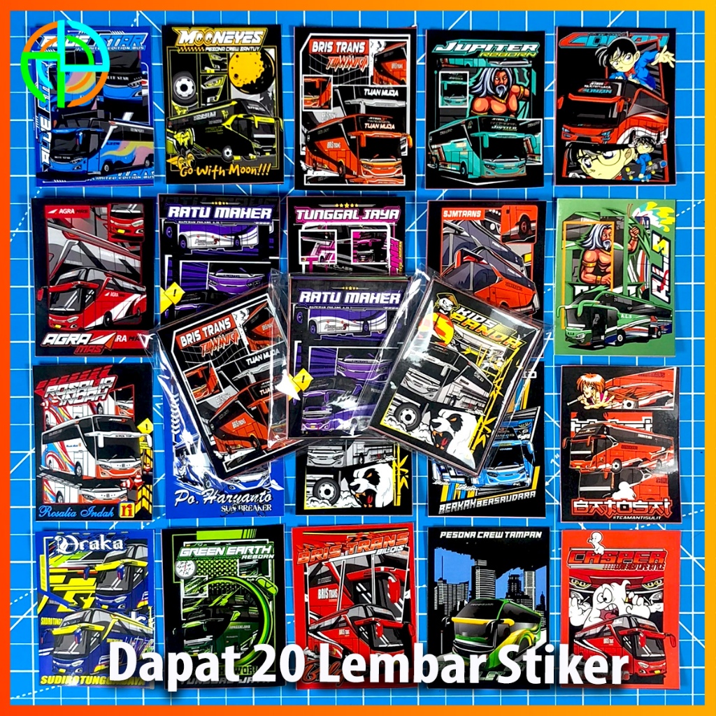 Jual (isi 20 lmbr) Stiker bus Graftac Anti Air Sticker bus murah Stiker ...