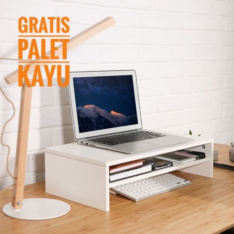 Jual promo desk shelf monitor stand pc meja monitor dudukan komputer ...