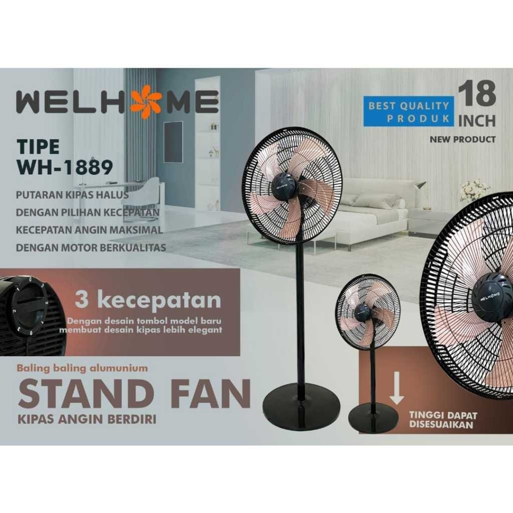 Jual Welhome Kipas Angin Berdiri WH-1889 Stand Fan 18 Inch | Shopee ...