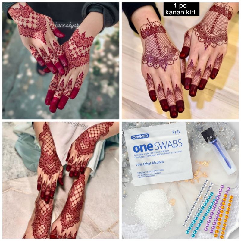 Jual INAI MAROON HENA PENGANTIN TEMPEL MARON FRE LEM MANIK GLITER ...