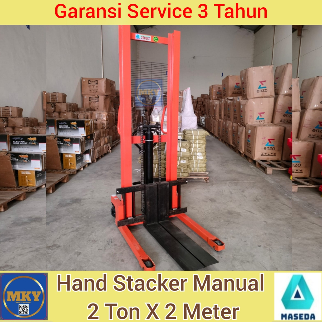 Jual Manual hand stacker / Forklifft manual kapasitas 2 Ton X 2 Meter ...