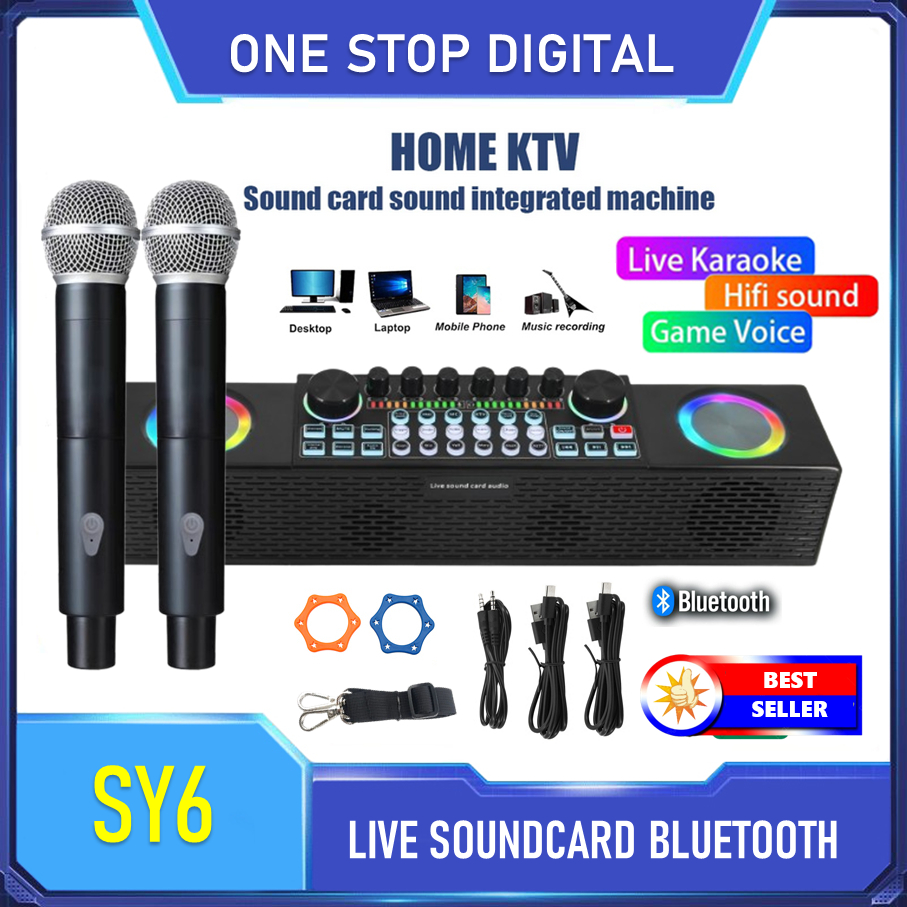 Jual Soundcard SY6 Bluetooth Speaker Mixer Audio USB untuk Live ...