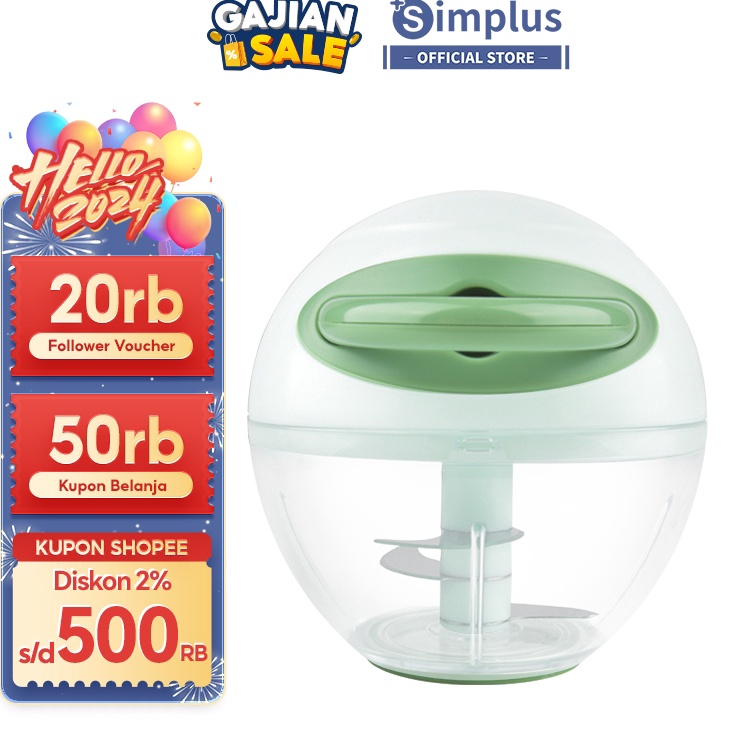 Jual Simplus Food Chopper Manual Mini Penghalus Bumbu Dapur c Produk ...