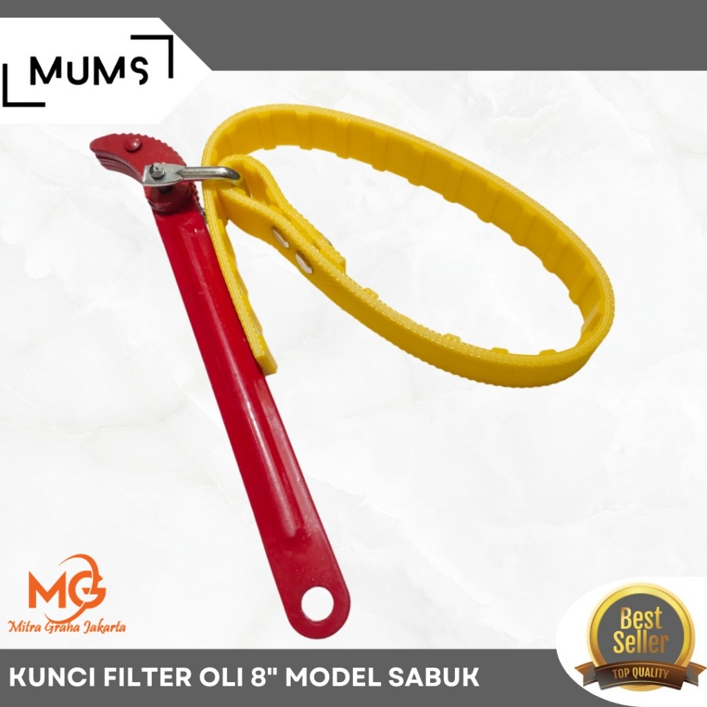 Jual Kunci Oli Filter Model Rantai / Sabuk 6" 8" 9" inch Wrench Oil ...