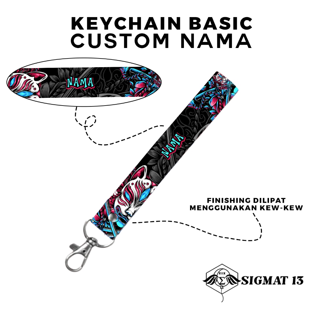 Jual Bisa Satuan Keychain Custom Nama Sigmat13 Gantungan Kunci Motor ...