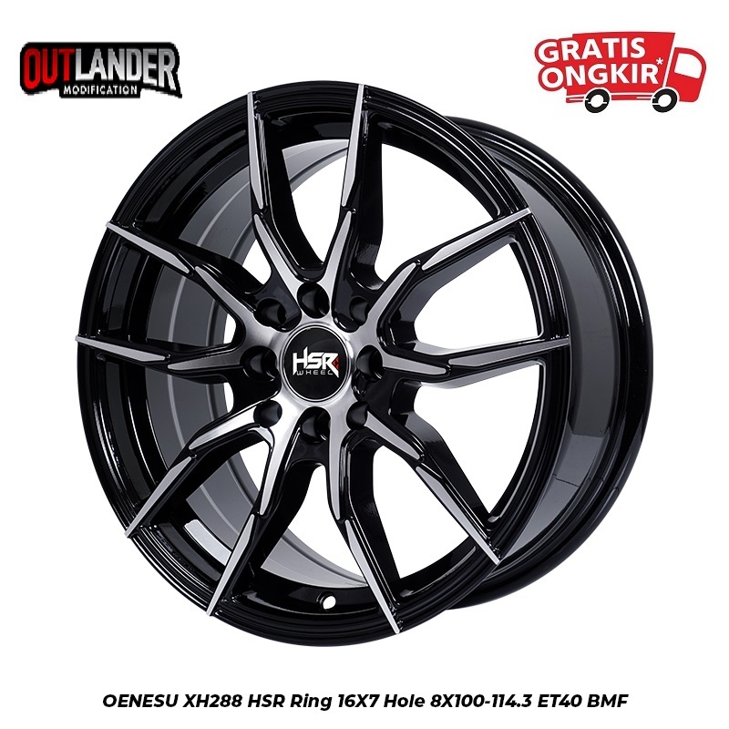 Jual Velg mobil avanza xenia livina confero ring 16 hsr oenesu r16 baut 4 black polish jazz ...