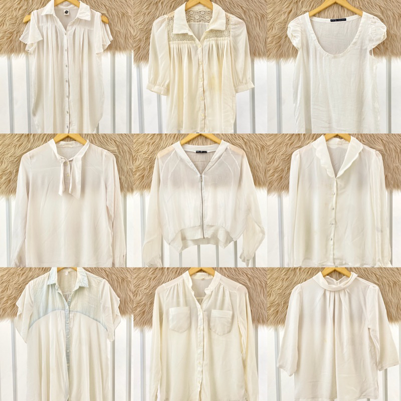 Jual Blouse Putih Kemeja White Series W-01 | Shopee Indonesia