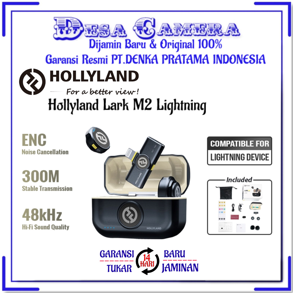 Jual Hollyland Lark M2 Lightning Duo Wireless Microphone Dual Lav Mic ...
